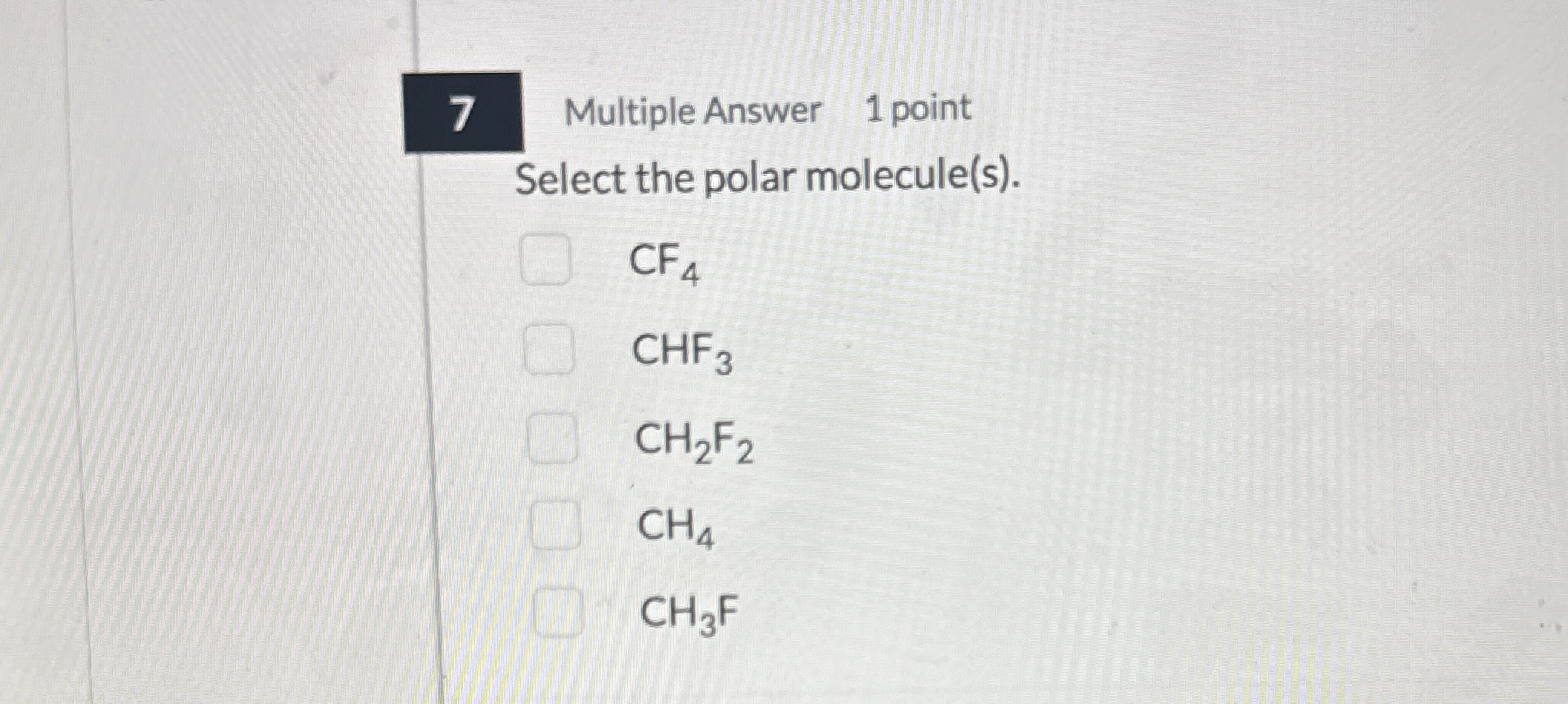Solved Multiple Answer 1 pointSelect the polar | Chegg.com Solved Multiple Answer 1 pointSelect the polar | Chegg.com