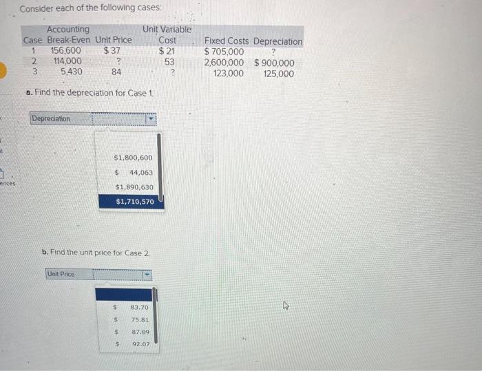 Solved Consider each of the following cases: 0. Find the | Chegg.com