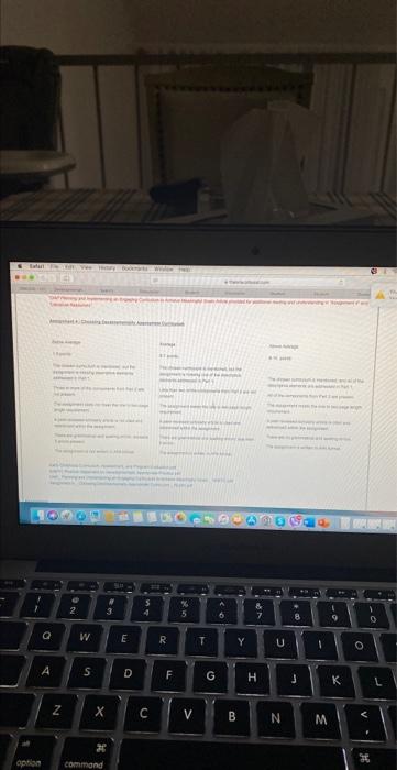 Assignment 4/ Choosing Developmentaly Appropriate | Chegg.com