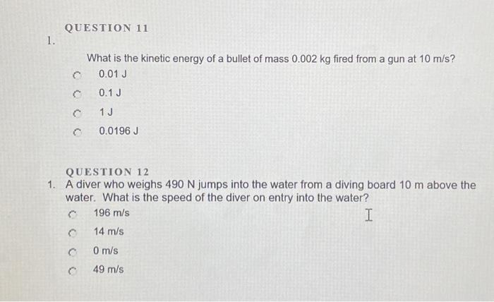 Solved What is the kinetic energy of a bullet of mass 0.002 | Chegg.com