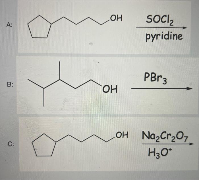 Solved pyridine SOCl2 | Chegg.com