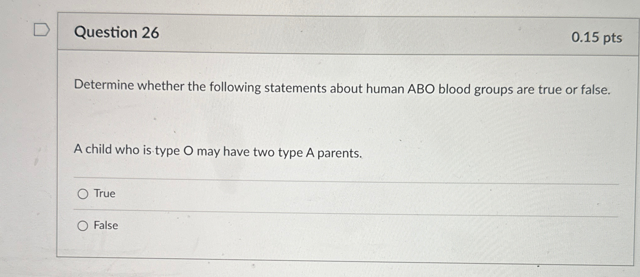 Solved Question 260.15 ﻿ptsDetermine whether the following | Chegg.com