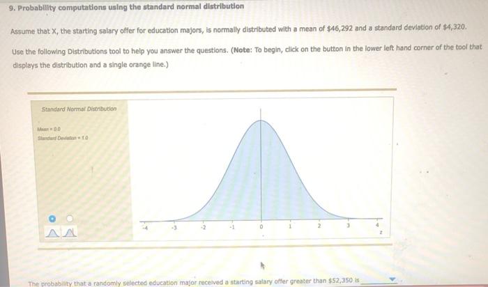 Solved 9. Probability computations using the standard normal | Chegg.com