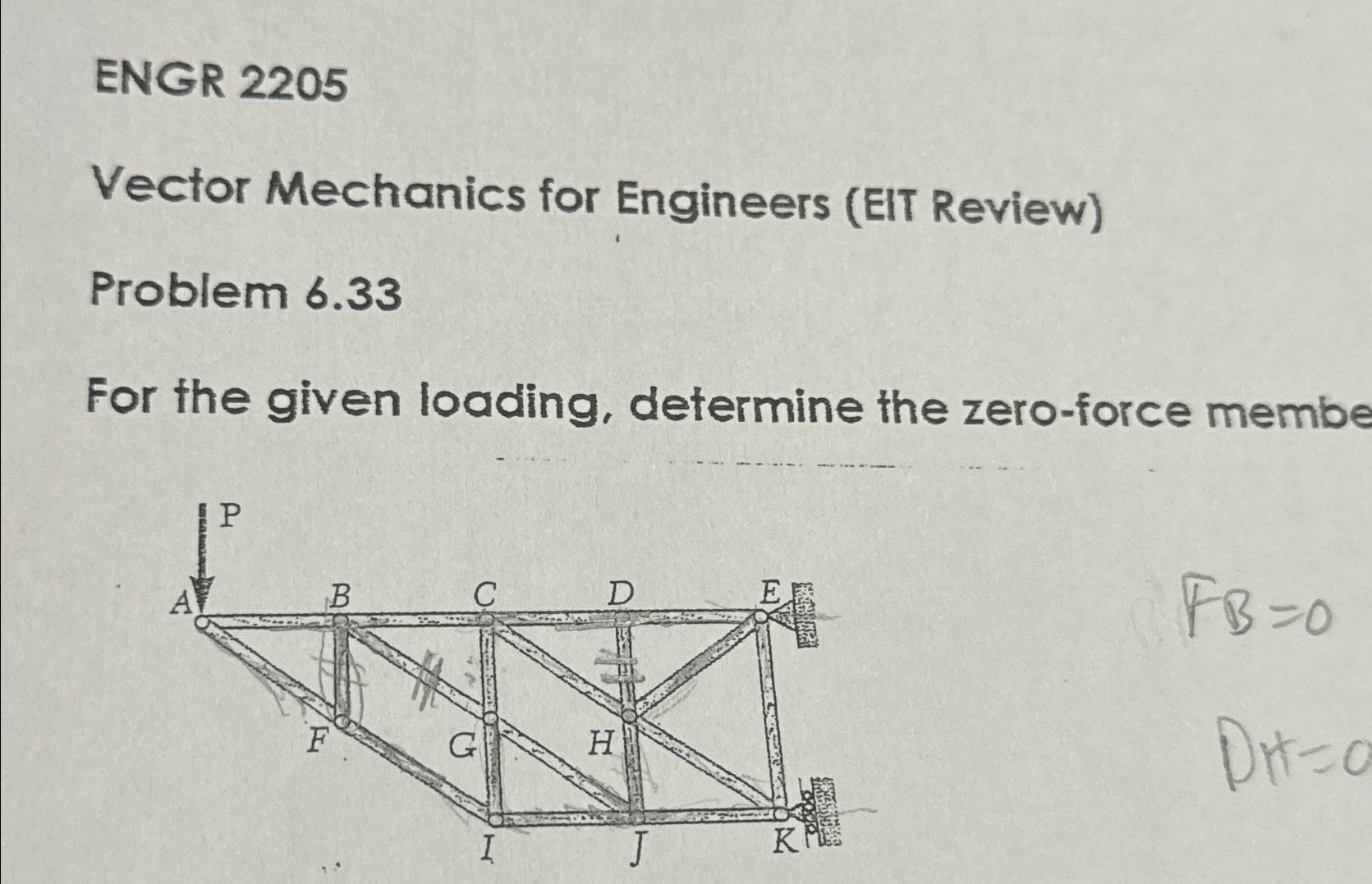 Solved ENGR 2205Vector Mechanics for Engineers (EIT | Chegg.com