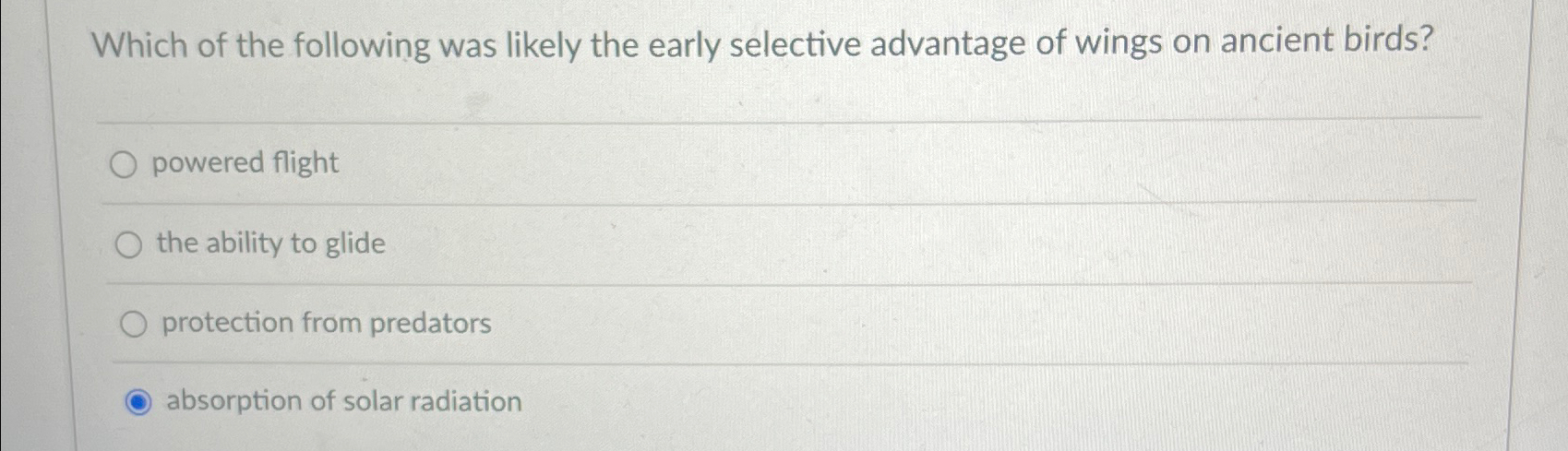Solved Which of the following was likely the early selective | Chegg.com