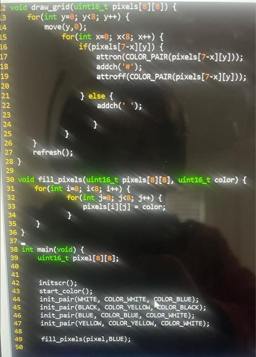 Solved pixel [4][0]=WHITE; pixel [5] [0]=WHITE; pixel | Chegg.com