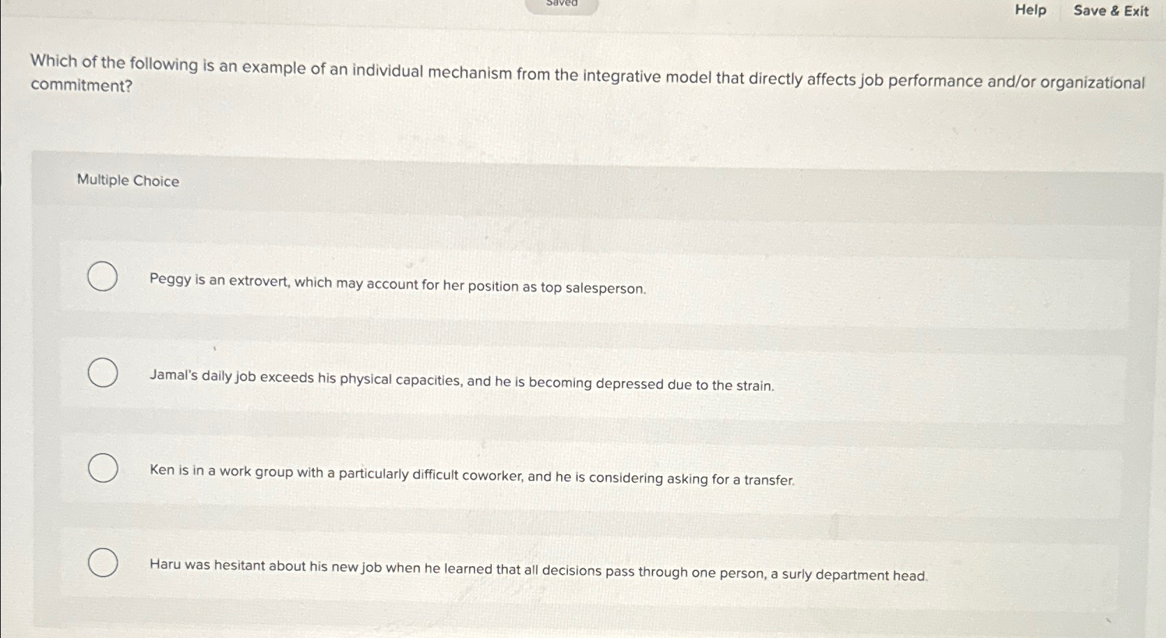 Solved HelpSave & ExitWhich of the following is an example | Chegg.com