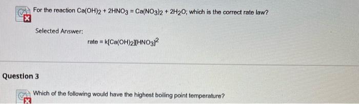 Solved For the reaction Ca(OH)2+2HNO3=Ca(NO3)2+2H2O; which | Chegg.com