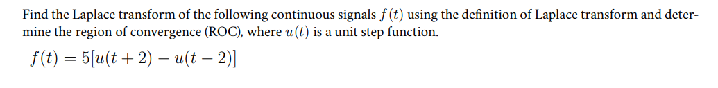 Solved Find the Laplace transform of the following | Chegg.com