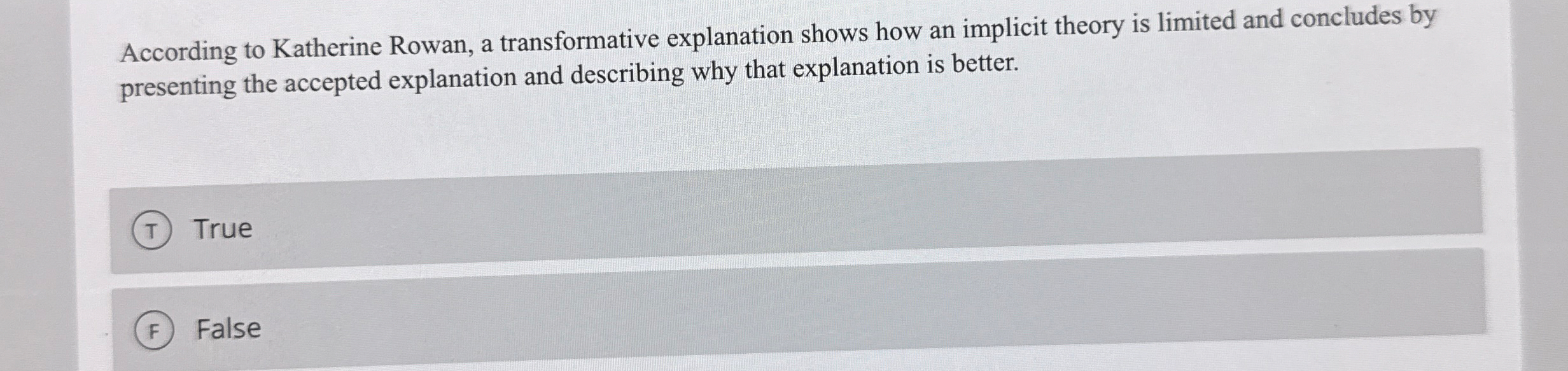 Solved According to Katherine Rowan, a transformative | Chegg.com