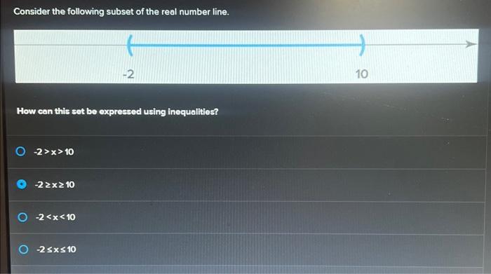 Consider the following subset of the real number | Chegg.com