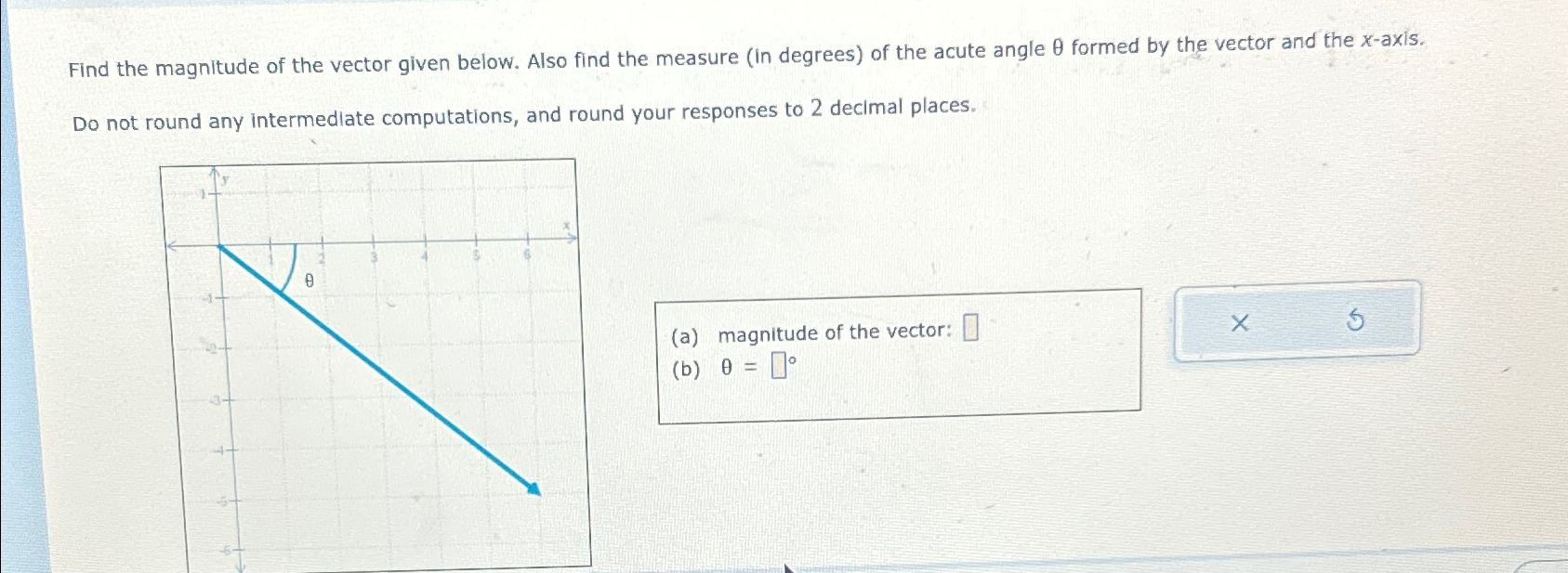 Solved Find the magnitude of the vector given below. Also | Chegg.com