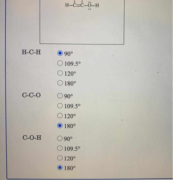 Solved Give approximate values for the indicated bond | Chegg.com Solved Give approximate values for the indicated bond | Chegg.com