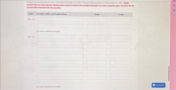 Solved entries, Natalie prepared the following ad custed | Chegg.com