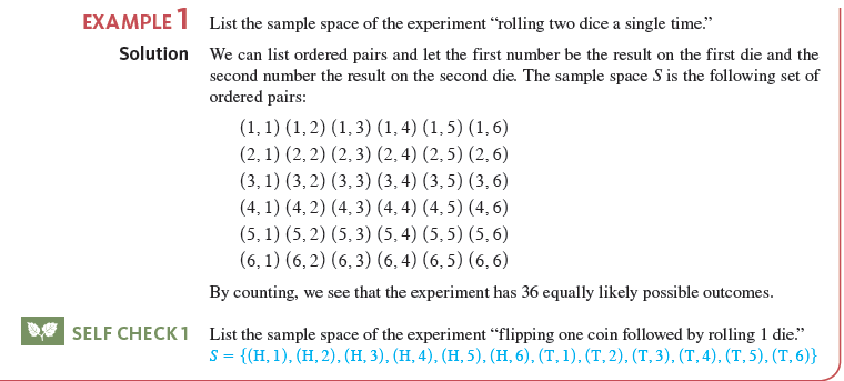 Solved: List the sample space of each experiment. See Examp... | Chegg.com