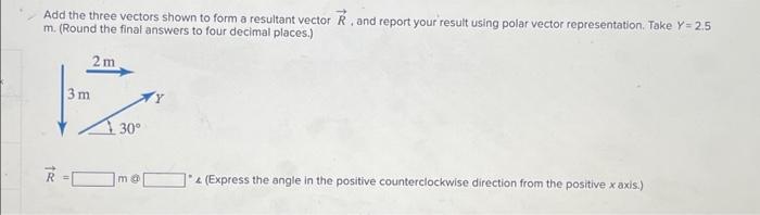 Solved Add the three vectors shown to form a resultant | Chegg.com