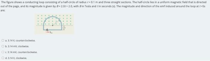 Solved The figure shows a conducting loop consisting of a | Chegg.com