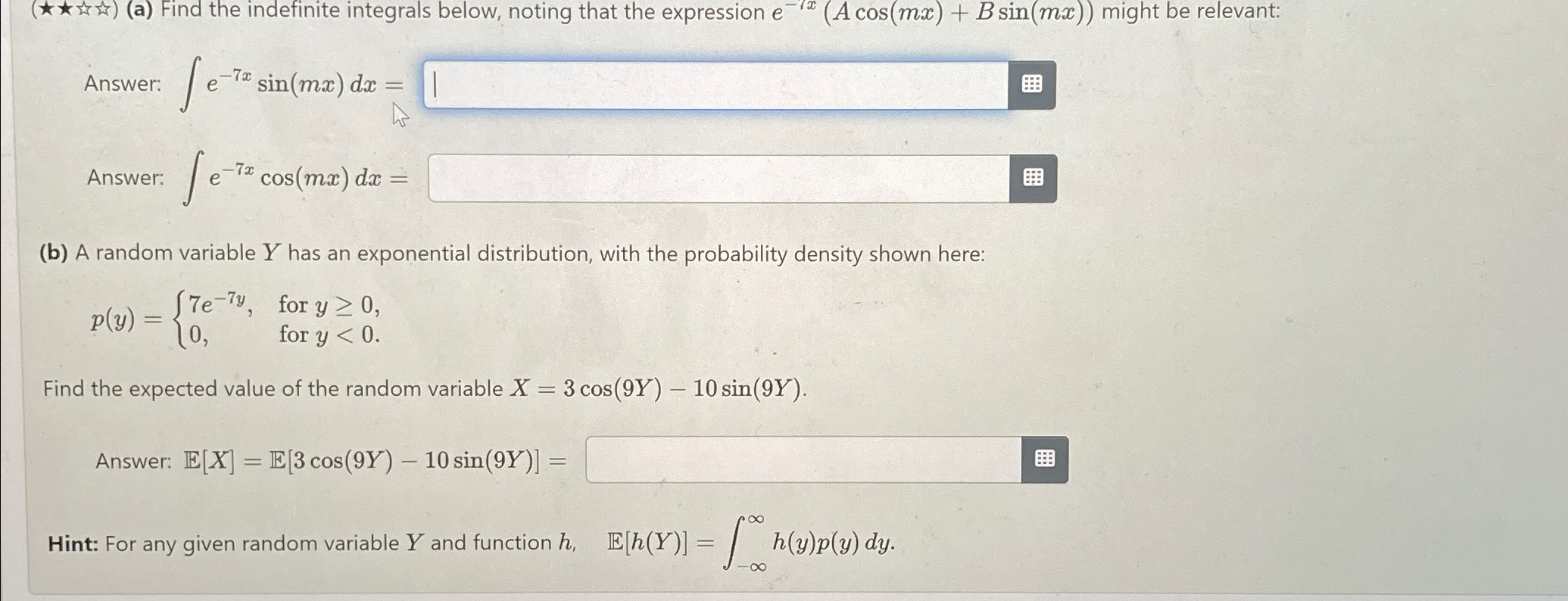 Solved (a) ﻿Find the indefinite integrals below, noting that | Chegg.com