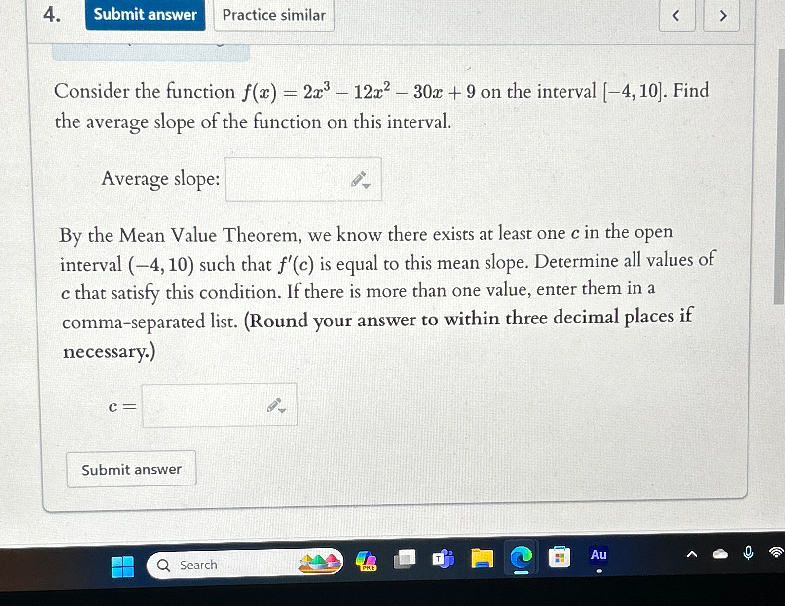Solved Consider the function f(x)=2x3-12x2-30x+9 ﻿on the | Chegg.com