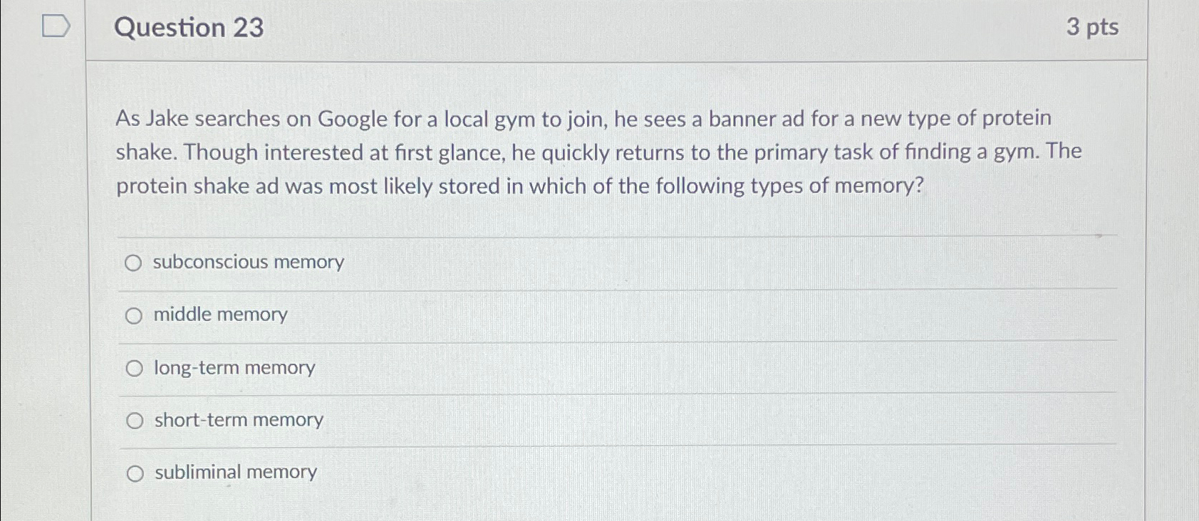 Solved Question 233 ﻿ptsAs Jake searches on Google for a | Chegg.com