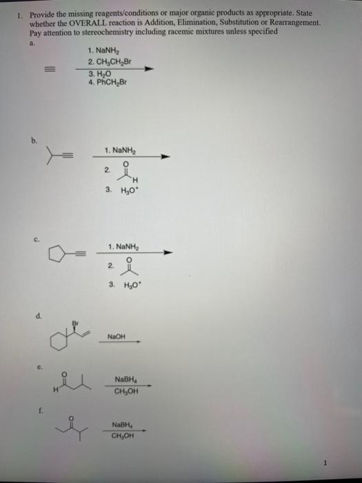 Solved p. 1. TsCl, Pyridine 2. NaOMe 2. Give the | Chegg.com