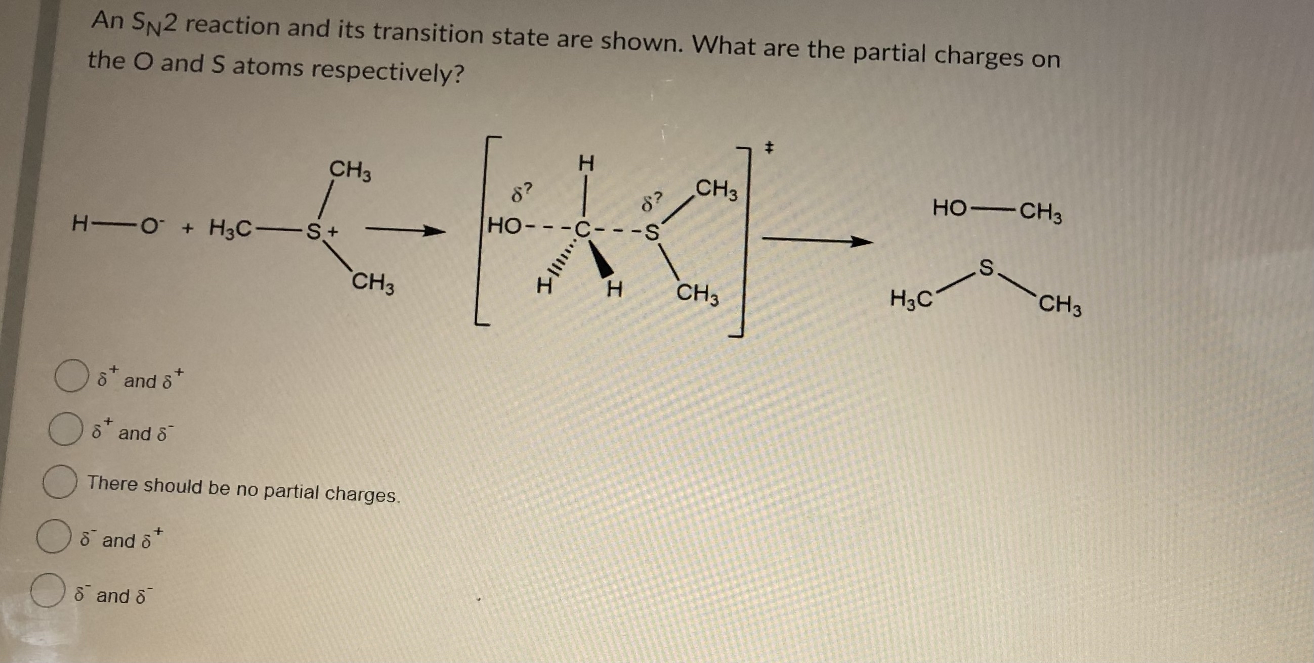 Solved An SN2 ﻿reaction and its transition state are shown. | Chegg.com
