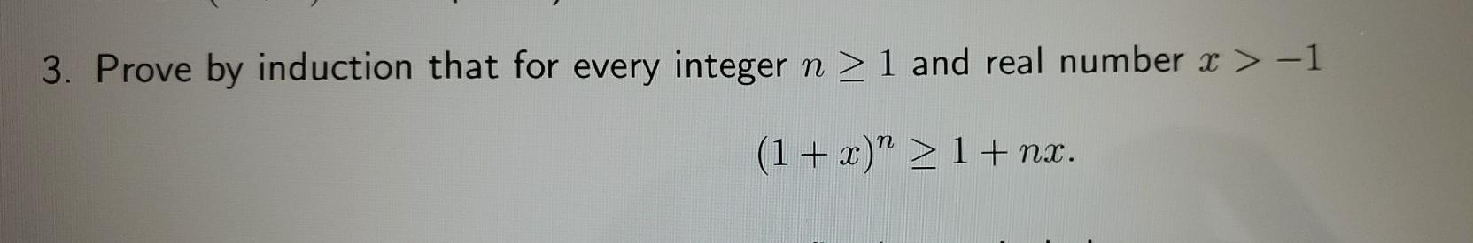 Solved 3. Prove by induction that for every integer n > 1 | Chegg.com