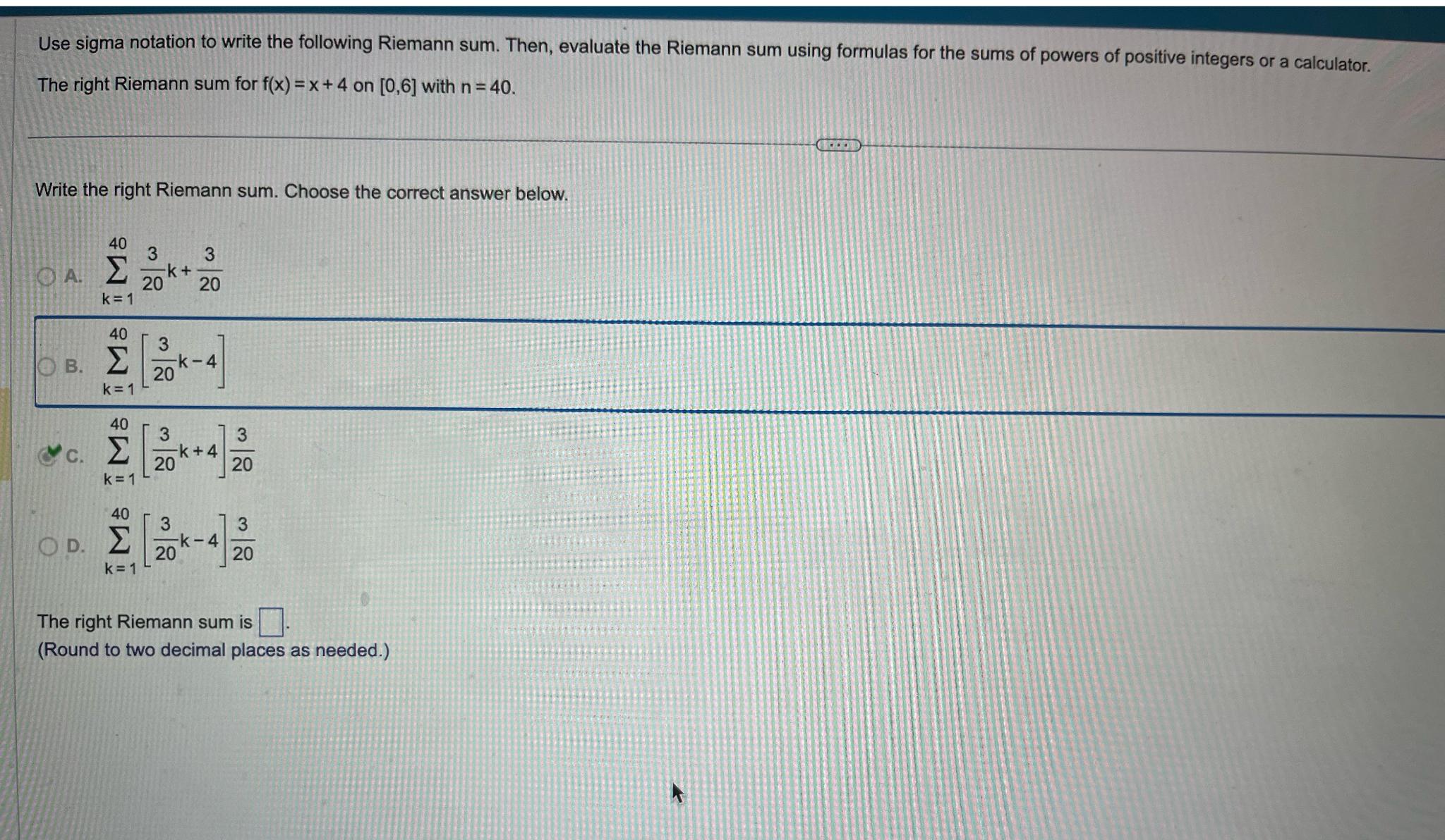 Solved Use sigma notation to write the following Riemann | Chegg.com