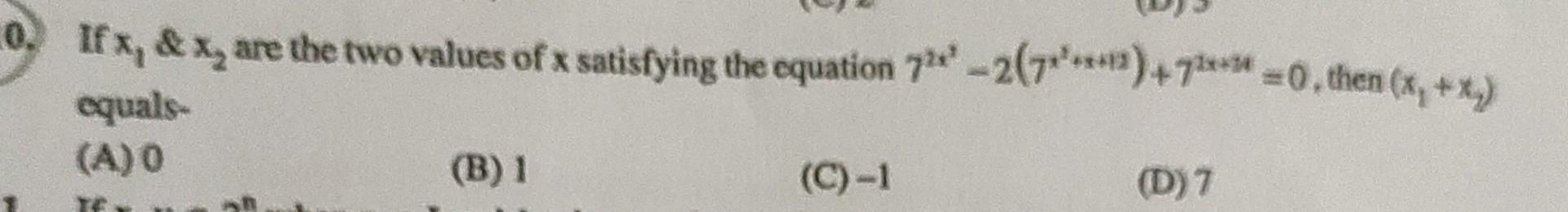 Solved If x1&x2 are the two values of x satisfying the | Chegg.com