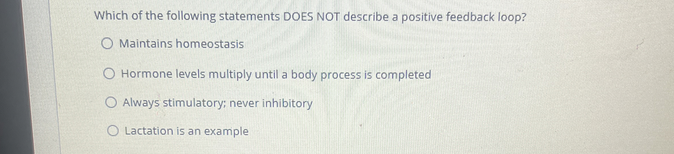 Solved Which of the following statements DOES NOT describe a | Chegg.com