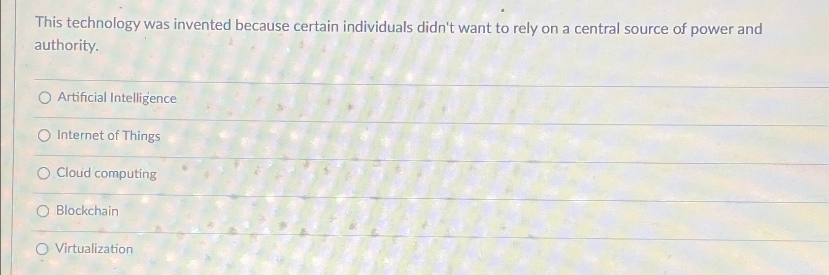 Solved This technology was invented because certain | Chegg.com