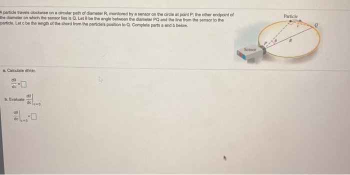 Solved A particle travels clockwise on a circular path of | Chegg.com
