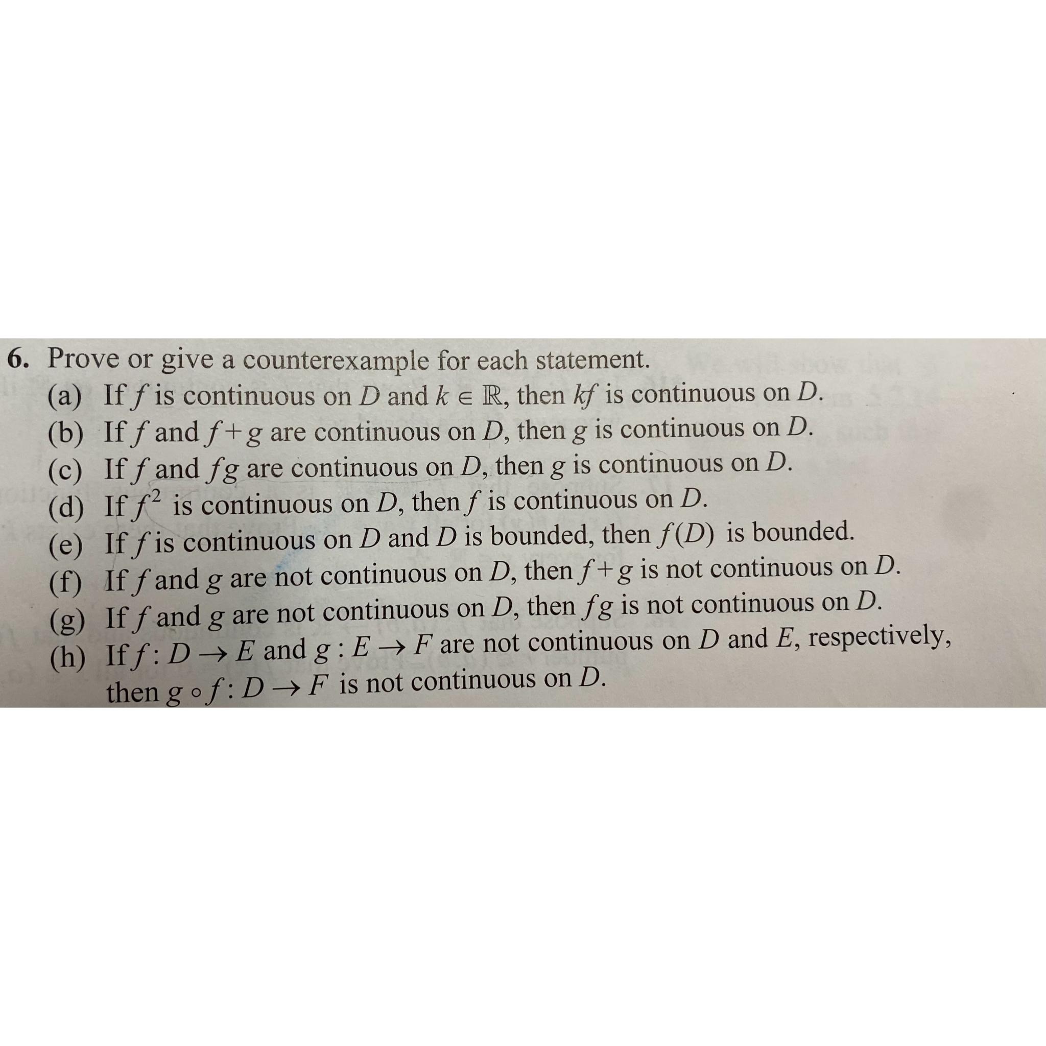 Solved Prove or give a counterexample for each statement.(a) | Chegg.com
