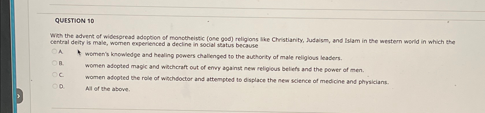 Solved QUESTION 10With the advent of widespread adoption of | Chegg.com