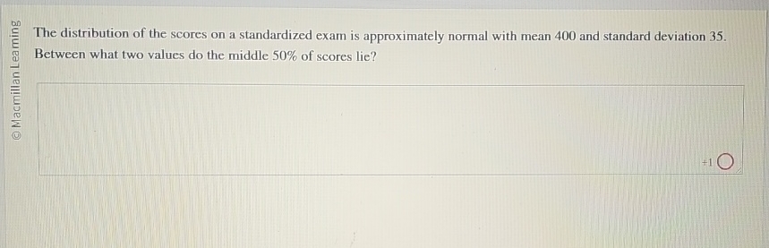 Solved The distribution of the scores on a standardized exam | Chegg.com