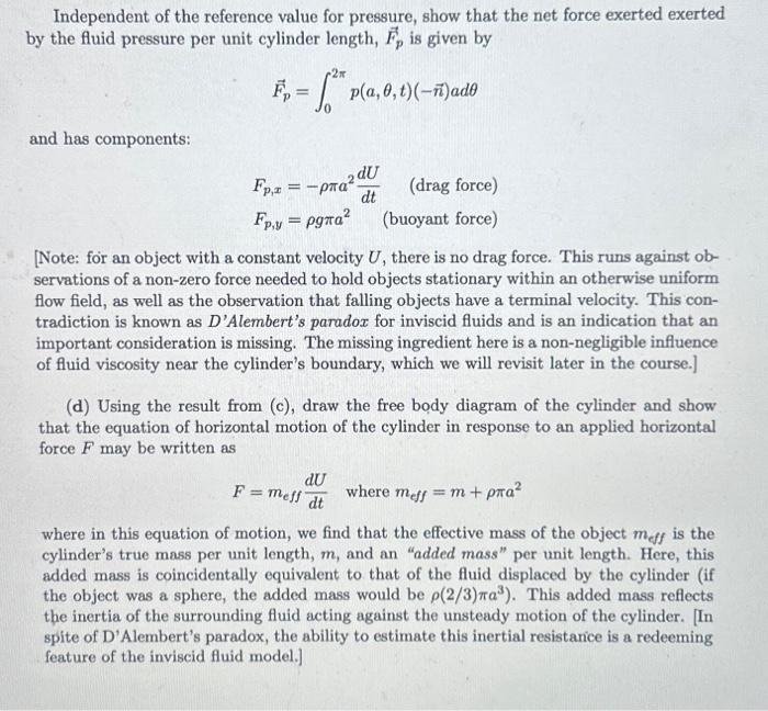 Solved 1. We want to find the resistance an immersed object | Chegg.com