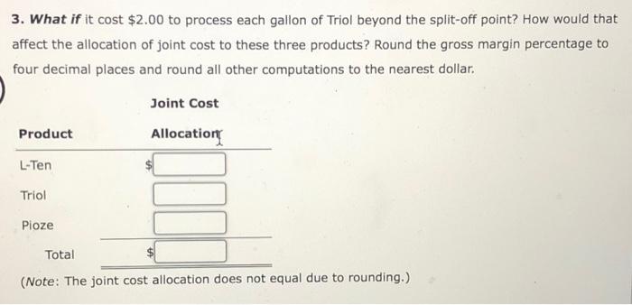 Solved Allocating Joint Costs Using the Constant Gross | Chegg.com