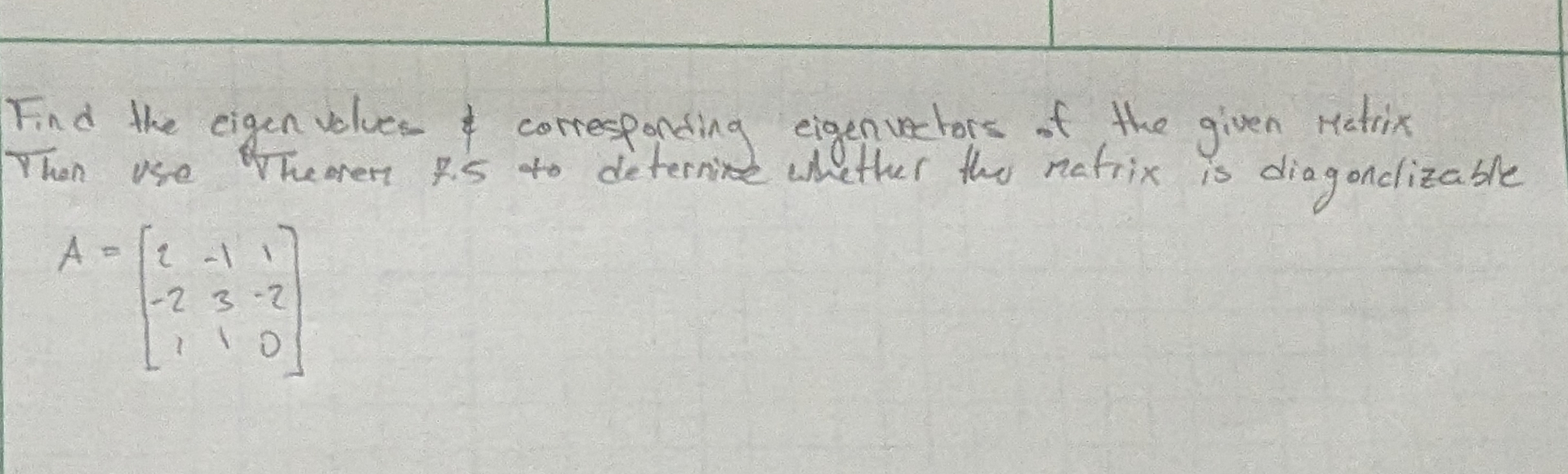 Solved Find the eigen volues $ corresponding eigenvectors of | Chegg.com