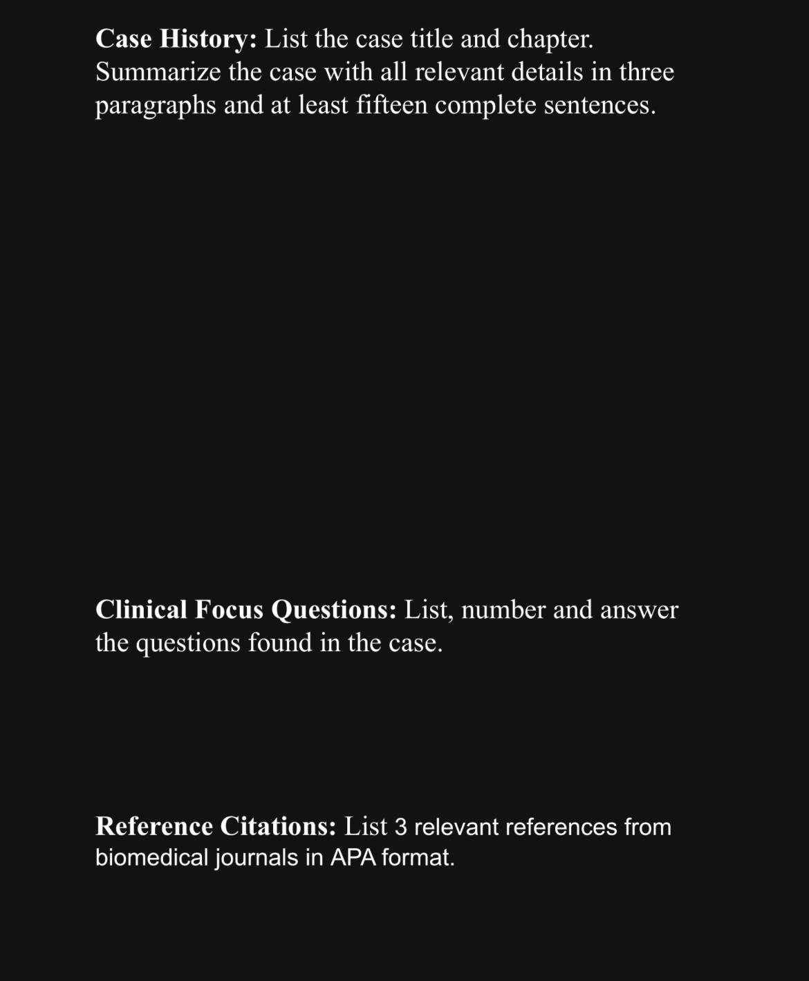 Solved Case History: List the case title and chapter. | Chegg.com