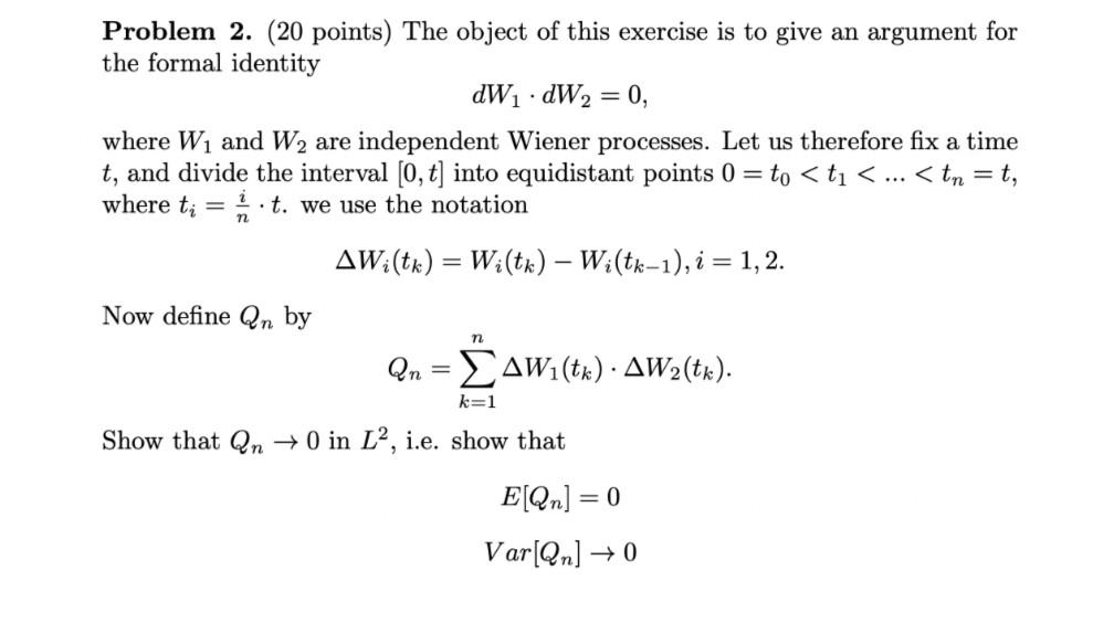 Problem 2. (20 points) The object of this exercise is | Chegg.com