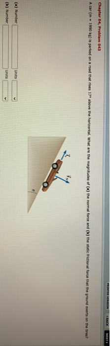 Solved INTER VERSION BACK NEXT Chapter 04, Problem 043 A car | Chegg.com