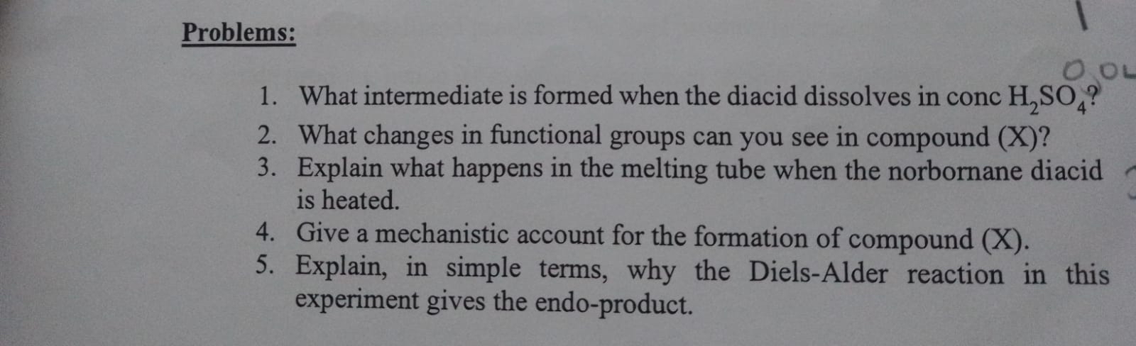 Problems:What intermediate is formed when the diacid | Chegg.com