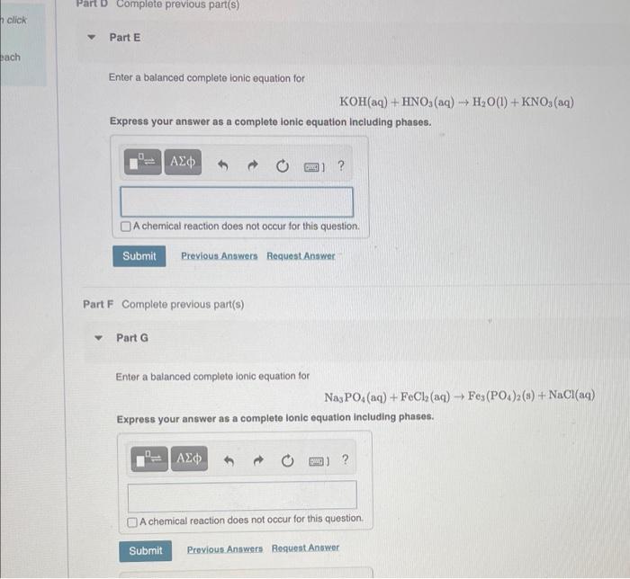 Solved Enter a balanced complete ionic equation for | Chegg.com