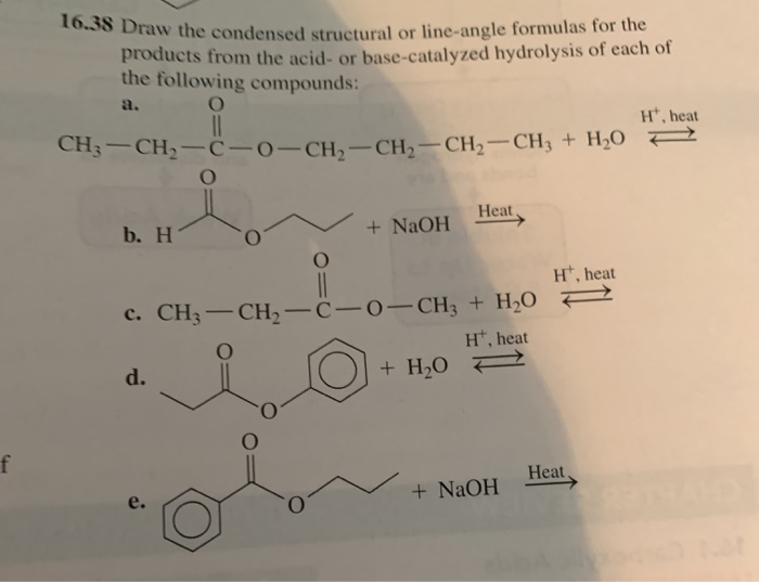 Solved me condensed structural or line-angle formulas for | Chegg.com