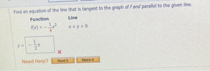 Solved Find an equation of the line that is tangent to the | Chegg.com