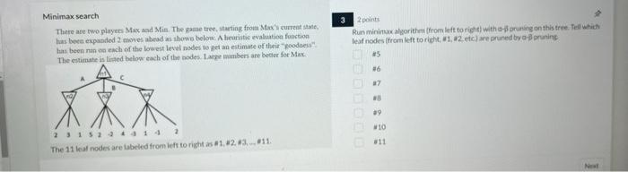 Solved Minimax search There are two players Max and Min. The | Chegg.com
