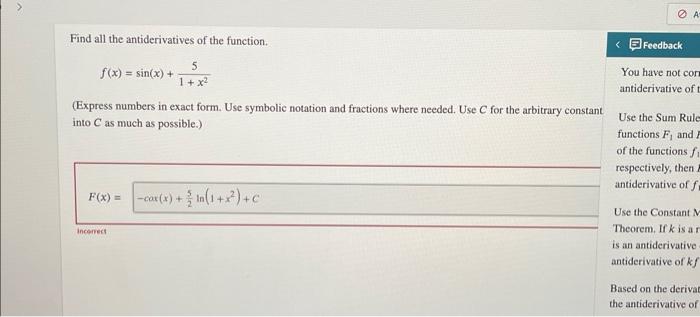 Solved Find all the antiderivatives of the function. | Chegg.com