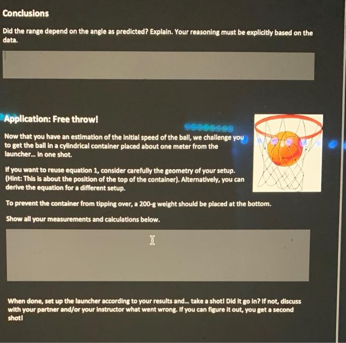 Solved answer the 2 questions based on the data gathered. I | Chegg.com
