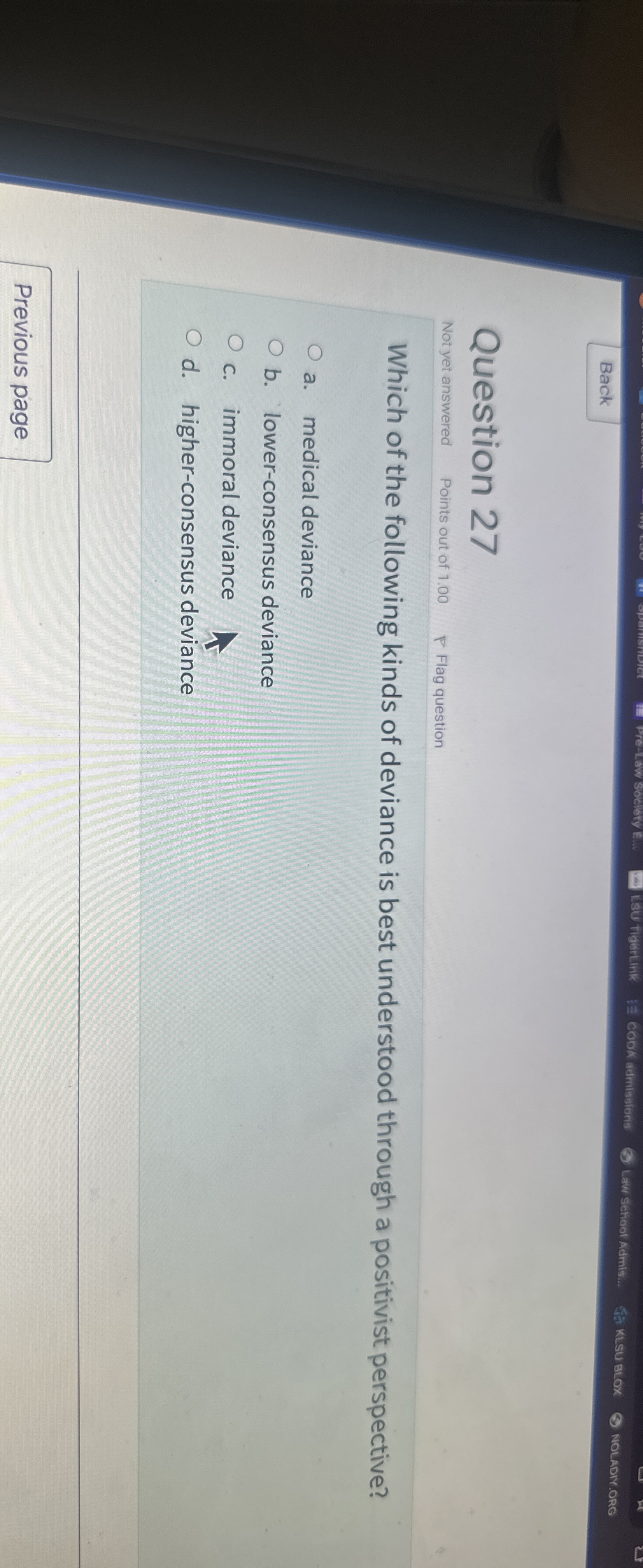 Solved Which of the following kinds of deviance is best | Chegg.com