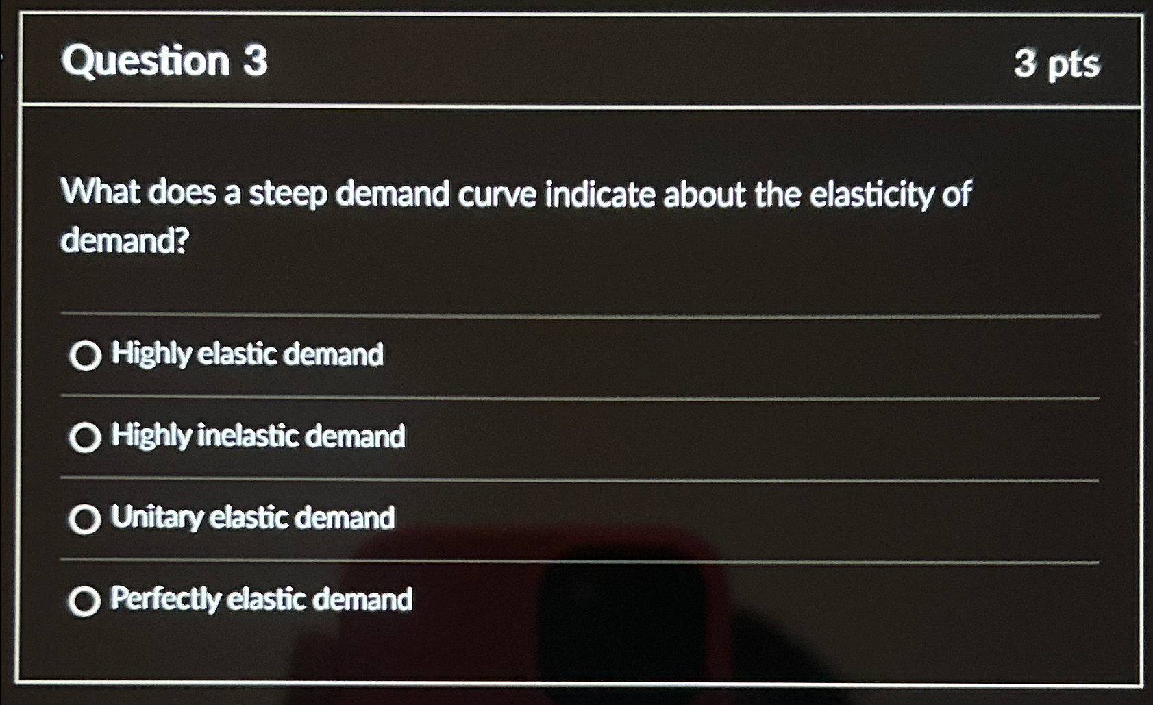 Solved Question 33 ﻿ptsWhat does a steep demand curve | Chegg.com